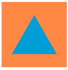 Fig. 4: Blue triangle on an orange ground